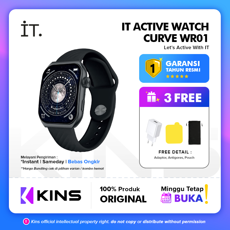 Jual IT Active Watch Curve WR01 Amoled 1.96" Sport Mode Garansi Resmi ...