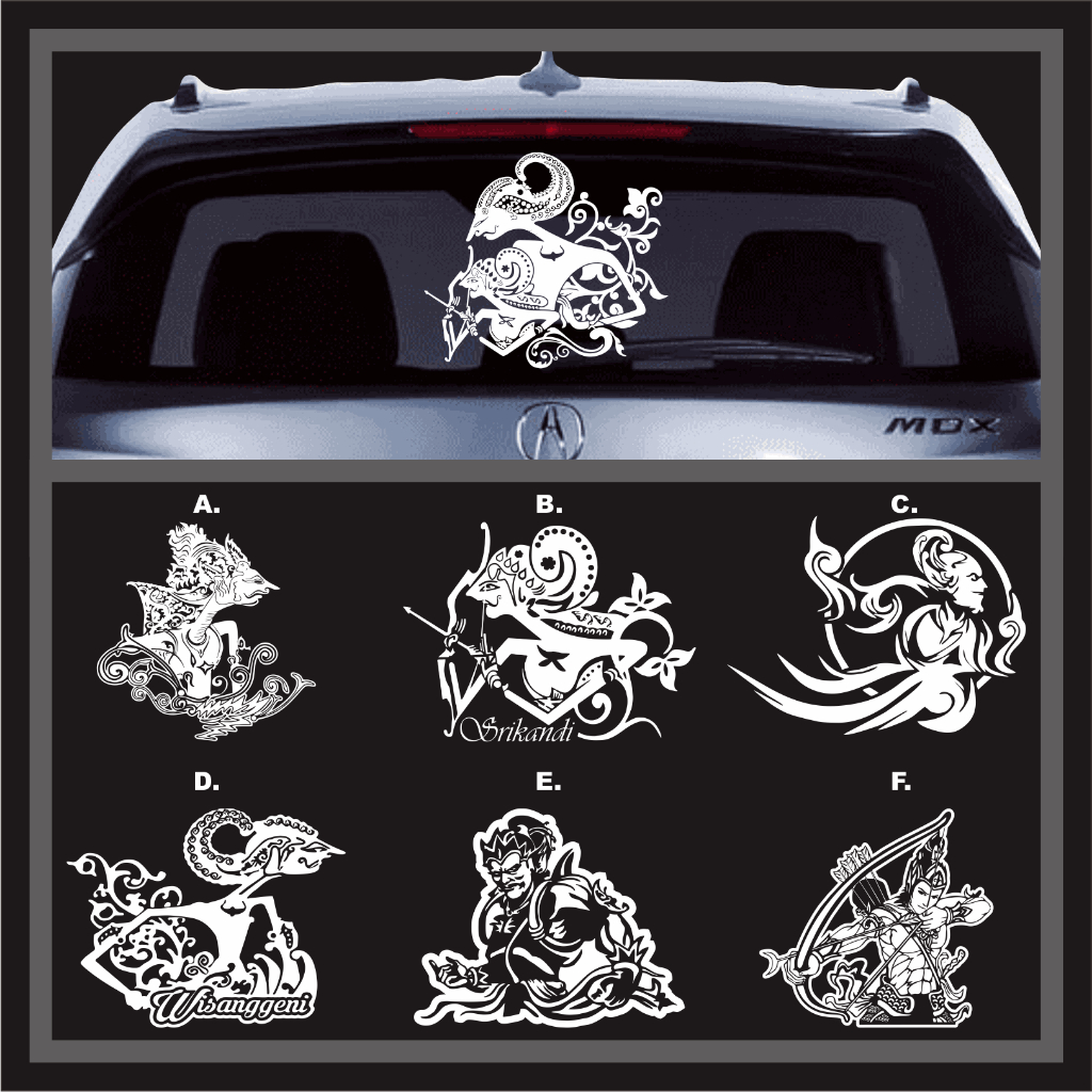 Jual Stiker Wayang Cutting / Sticker Mobil Wayang | Shopee Indonesia