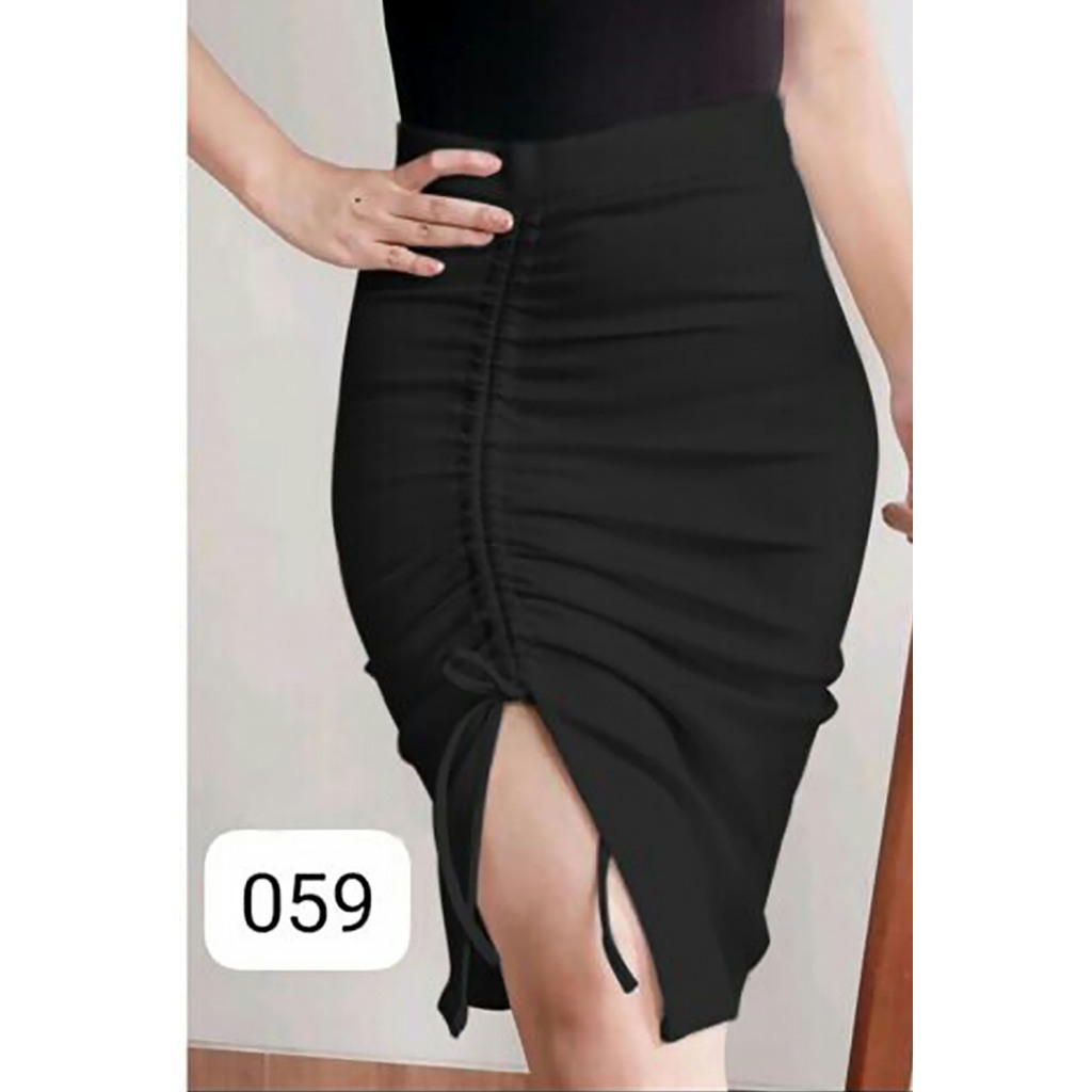 Jual ROK SCUBA PREMIUM 059: Rok Midi Selutut dengan Model Modis dan ...