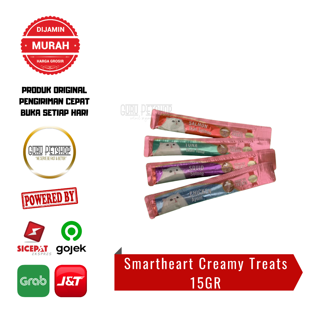 Jual SmartHeart Cat Creamy Treats Snack Camilan Kucing 1 Sachet ...
