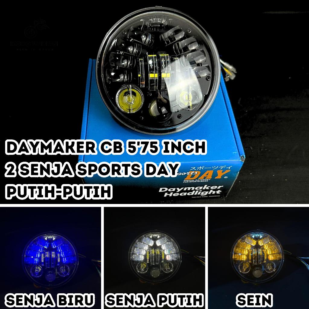 Jual LAMPU DAYMAKER 16 LED HEADLAMP 5 ,75 INCH KOTA BIRU SEIN KUNING ...