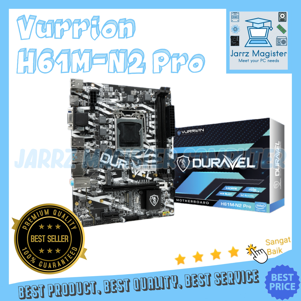 Jual Motherboard VURRION DURAVEL H61 H61M-N2 PRO Intel LGA 1155 DDR3 | Mainboard Vurrion Duravel ...