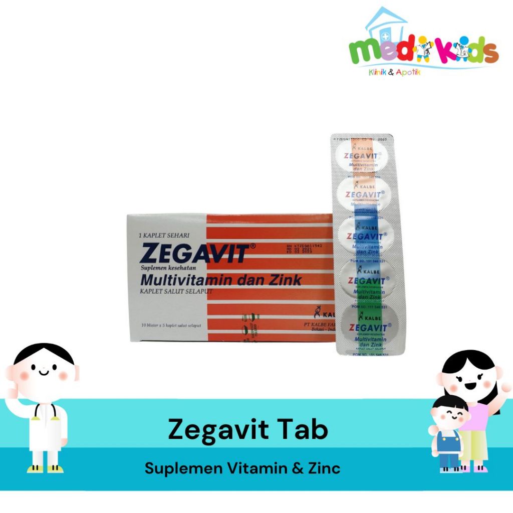 Jual Zegavit Multivitamin Zinc Tablet - Strip / Box | Shopee Indonesia