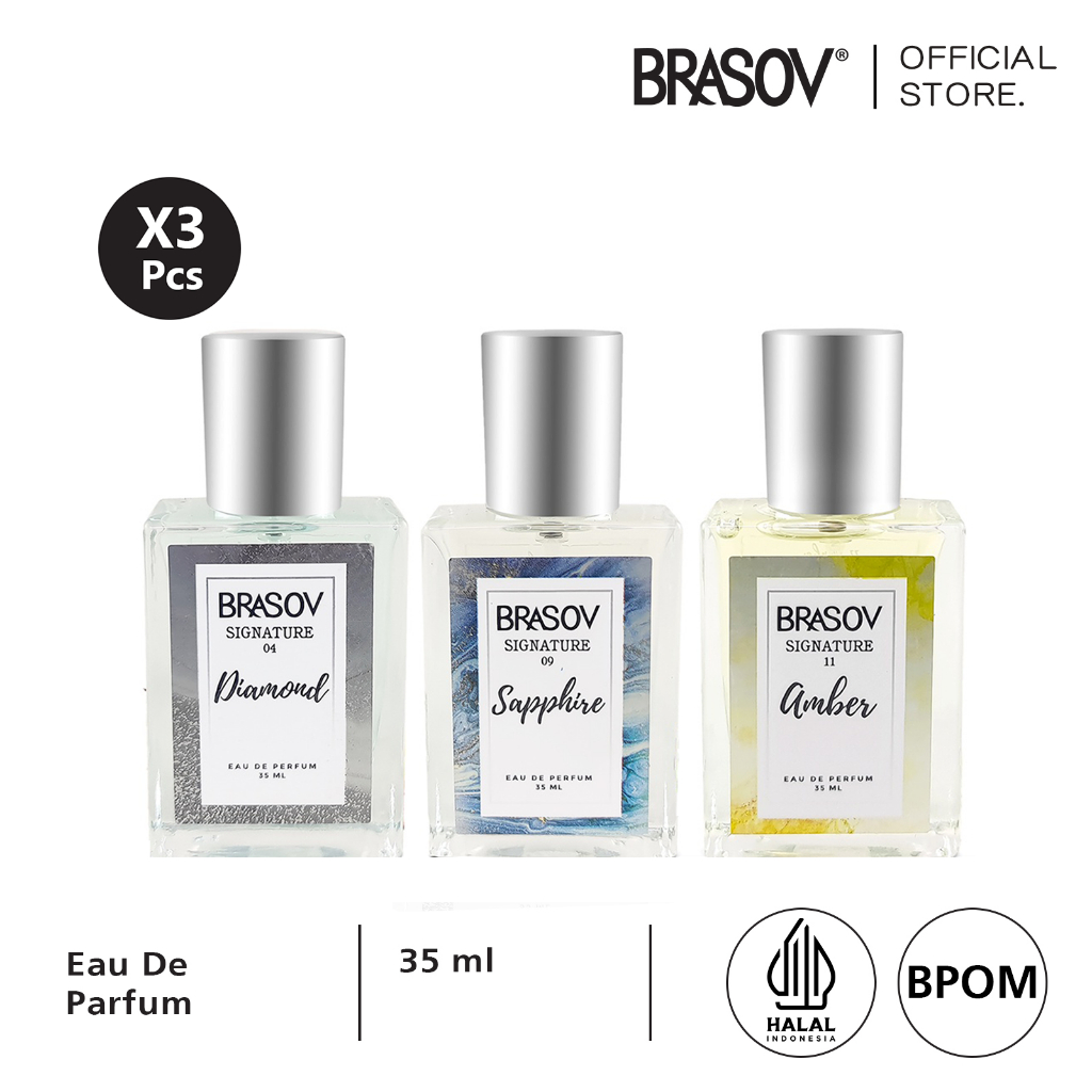 Jual BRASOV Parfum Unisex Eau De Parfume 35 ML COMBO 3 Pcs Signature 04 ...