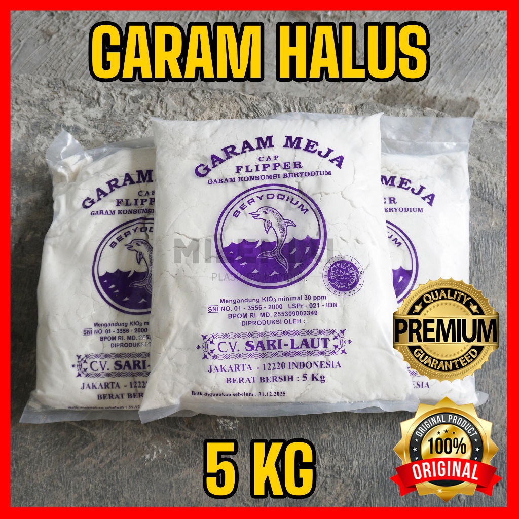 Jual Garam Halus / Garam Meja Flipper Kemasan 5kg | Shopee Indonesia
