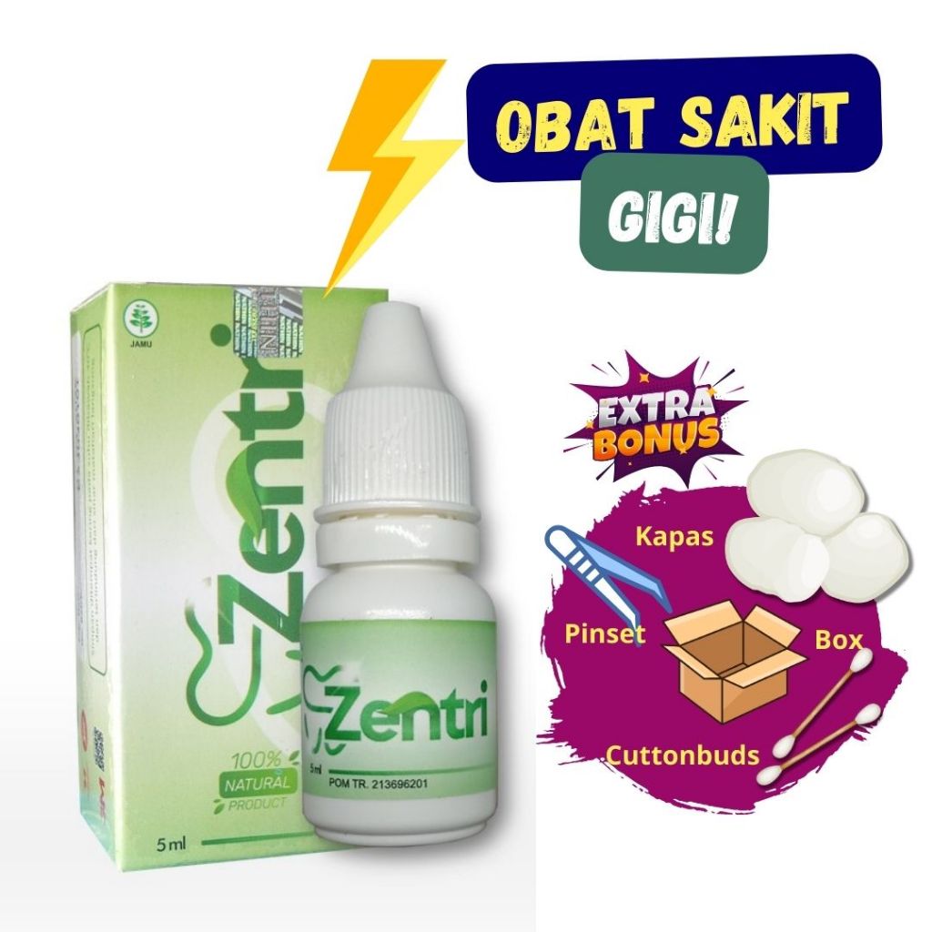 Jual Zentri Obat sakit gigi berlubang manjur - ampuh - aman 5ml ...