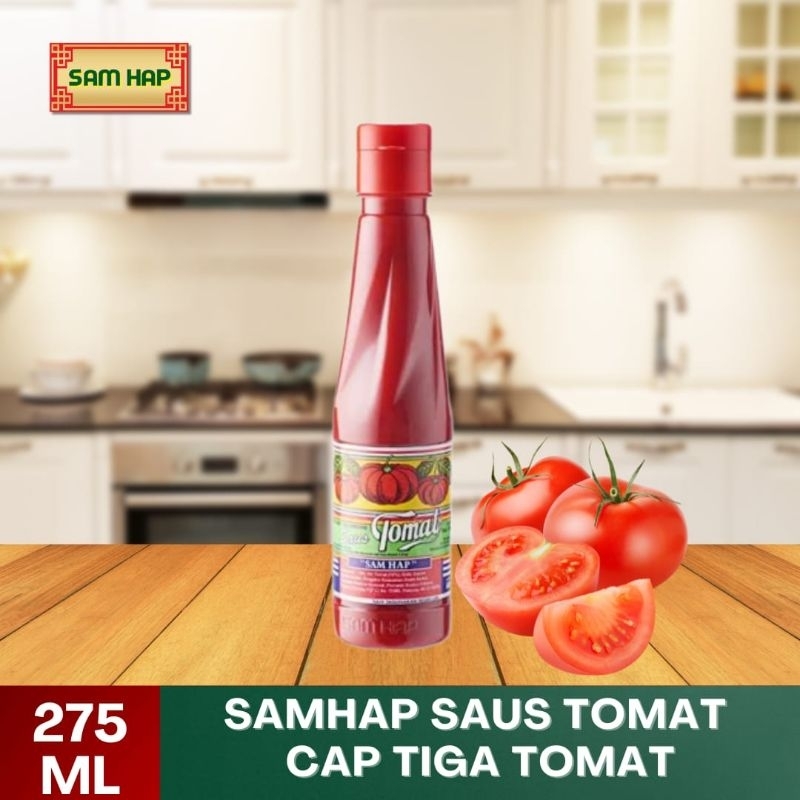 Jual SAMHAP Saus Tomat Cap Tiga Tomat 275ML | Samhap Saus Nasi Goreng ...