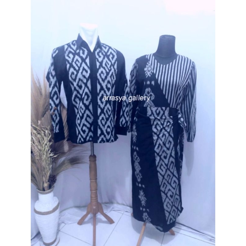 Jual SET BAJU TENUN COUPLE PASANGGAN/DRES TENUN MARLINE MOTIF TORAJA ...