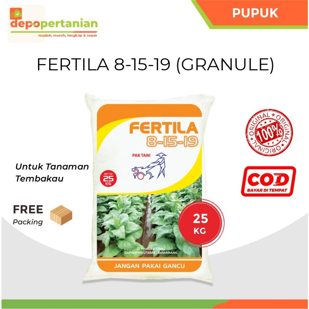 Jual Depo Pertanian - Pupuk Fertila 8-15-19 Pak Tani 25 Kg Untuk ...