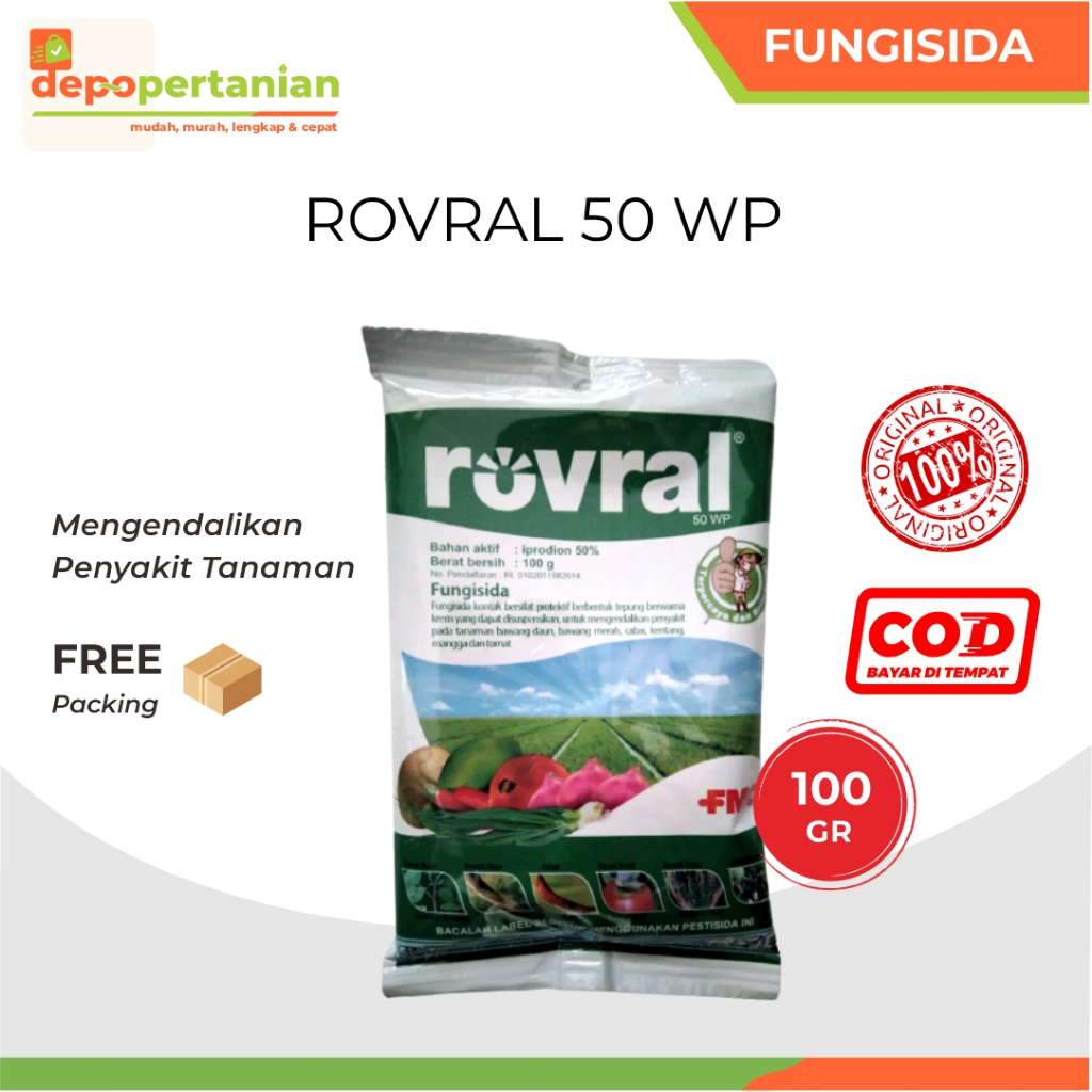 Jual Depo Pertanian - Fungisida Rovral 50 WP 100 gram Obat Pembasmi ...