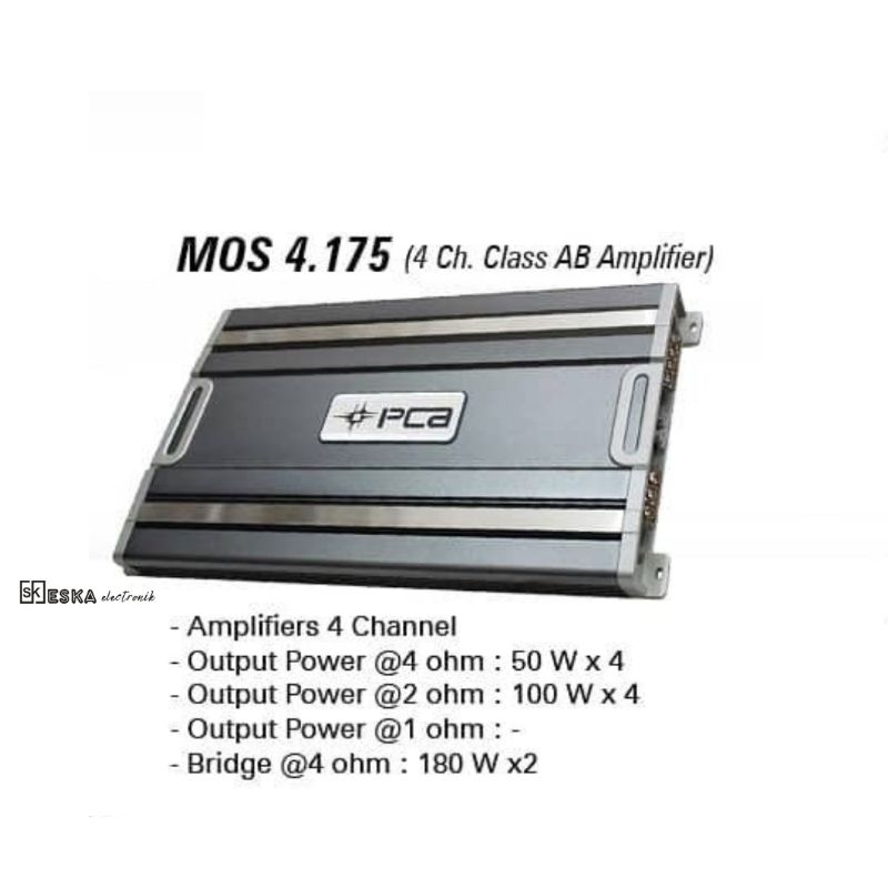 Jual Power PCA Mos 4175 Power Amplifier mobil PCA 4 Channel Power 4 ...