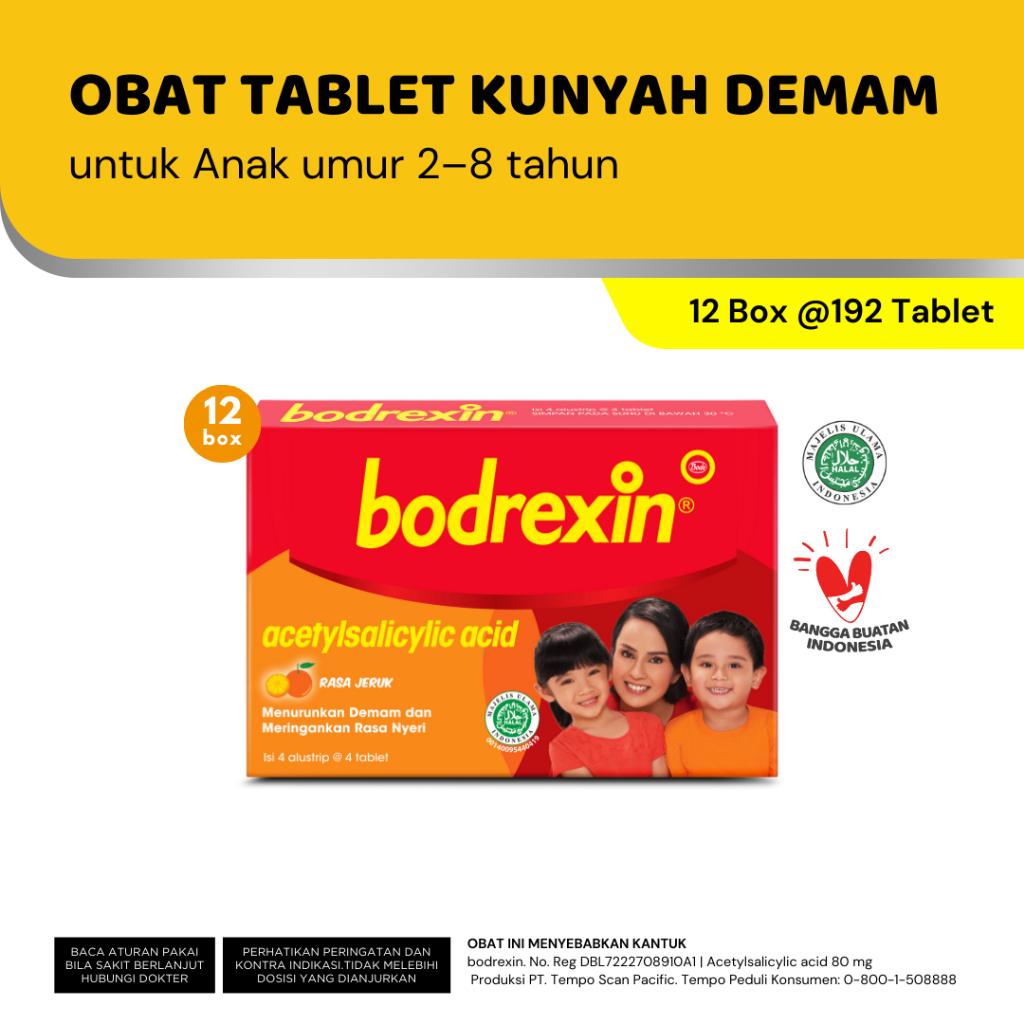 Jual Bodrexin Tablet 12 Folding Box 1Folding Box isi 4 alustrip @4 ...