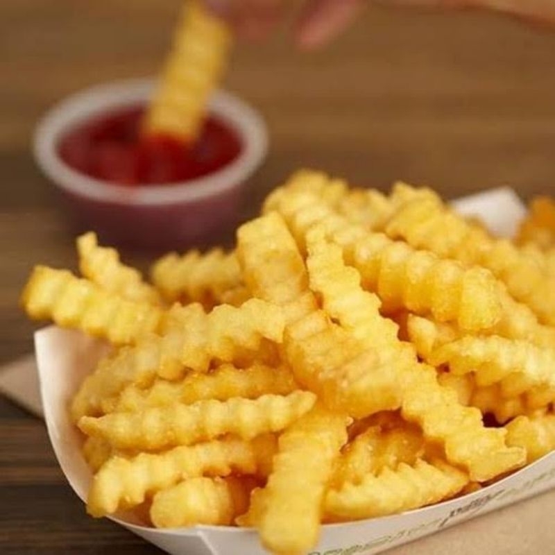 Jual Kentang french fries 500 gram crinkle cut curah | Shopee Indonesia