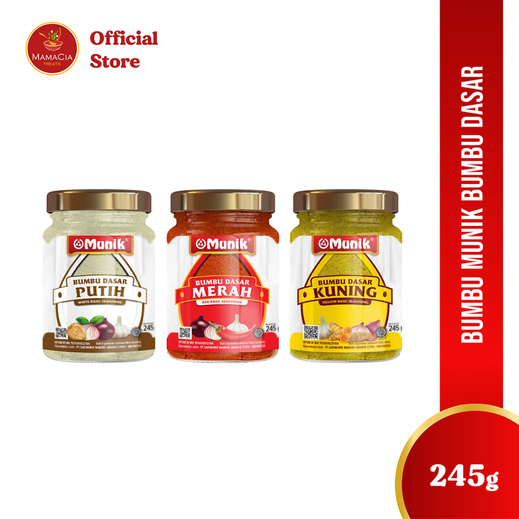 Jual Bumbu Dasar MUNIK Merah Putih Kuning Botol 245 gr | Shopee Indonesia