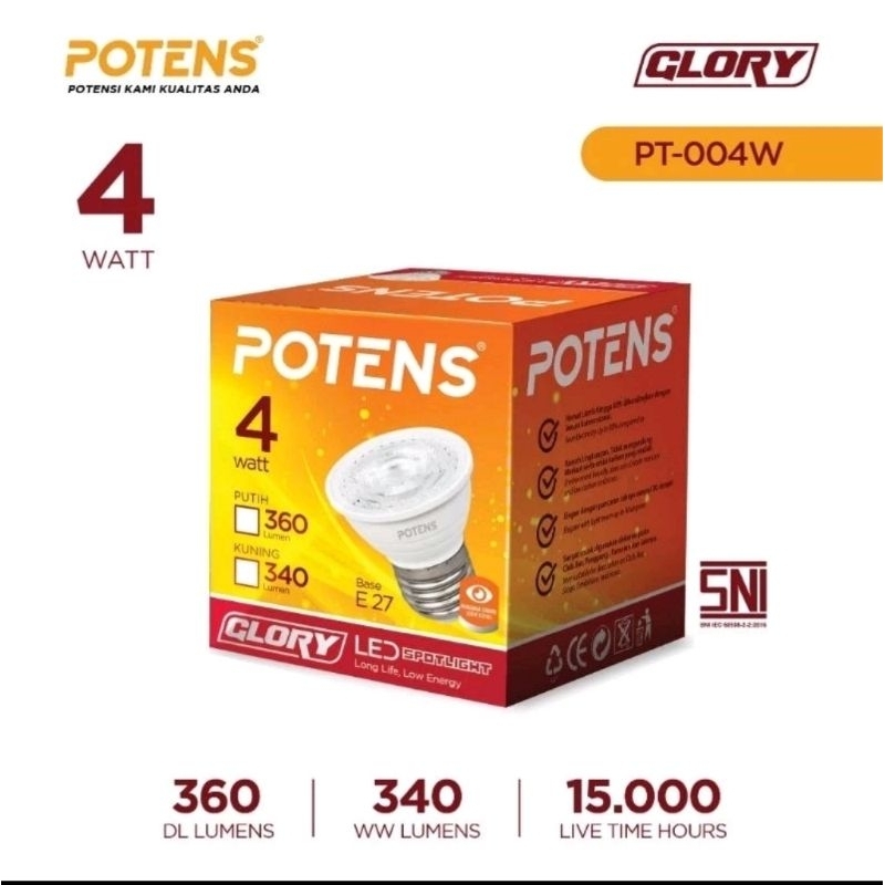 Jual Lampu LED Spotlight Potens 4watt / 6watt SNI | Shopee Indonesia