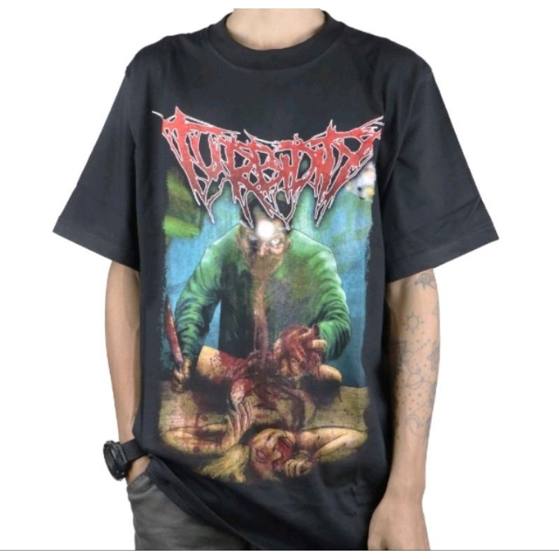 Jual tshirt band turbidity cannibalism black ori hadeath | Shopee Indonesia