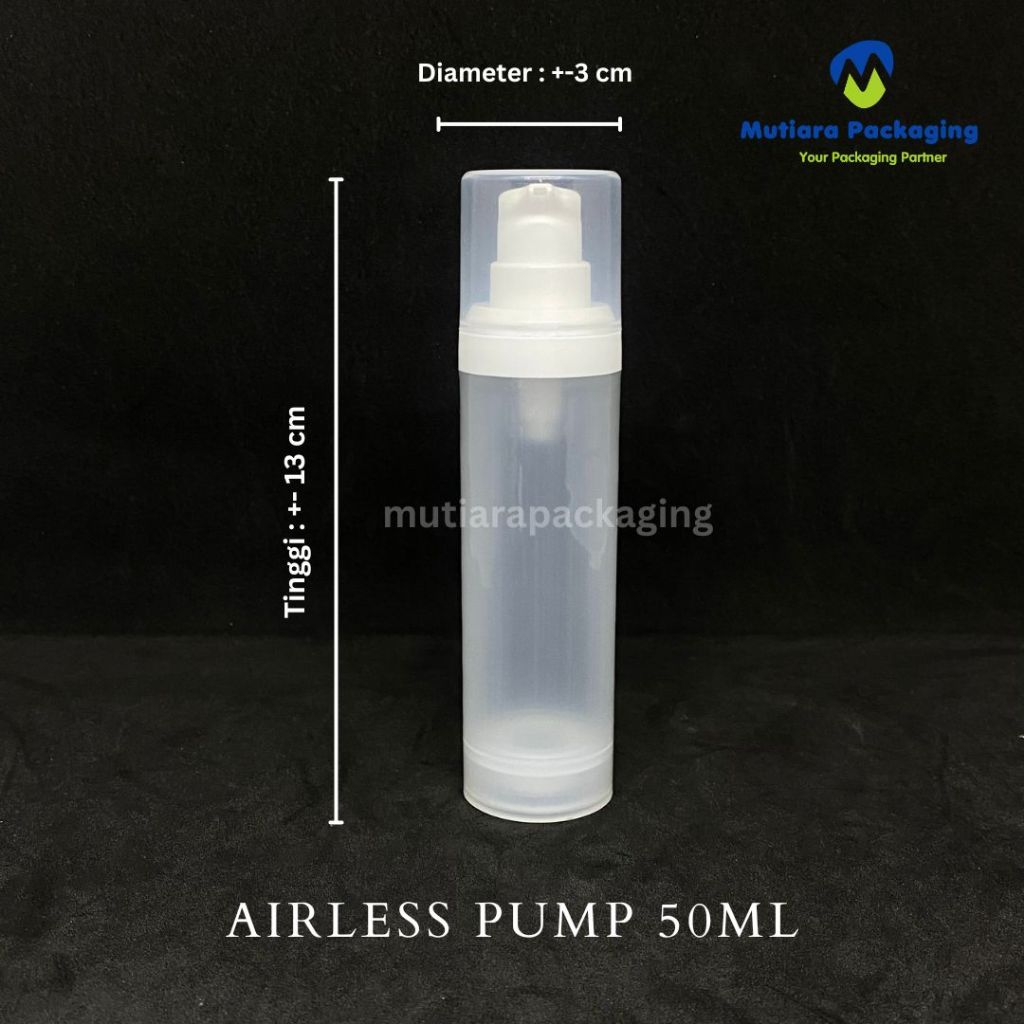 Jual Airless Pump 50ml Bening / Kemasan Botol Plastik | Shopee Indonesia