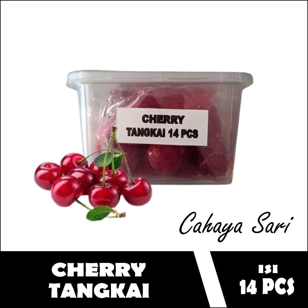 Jual cherry tangkai isi 14pcs repack | Shopee Indonesia