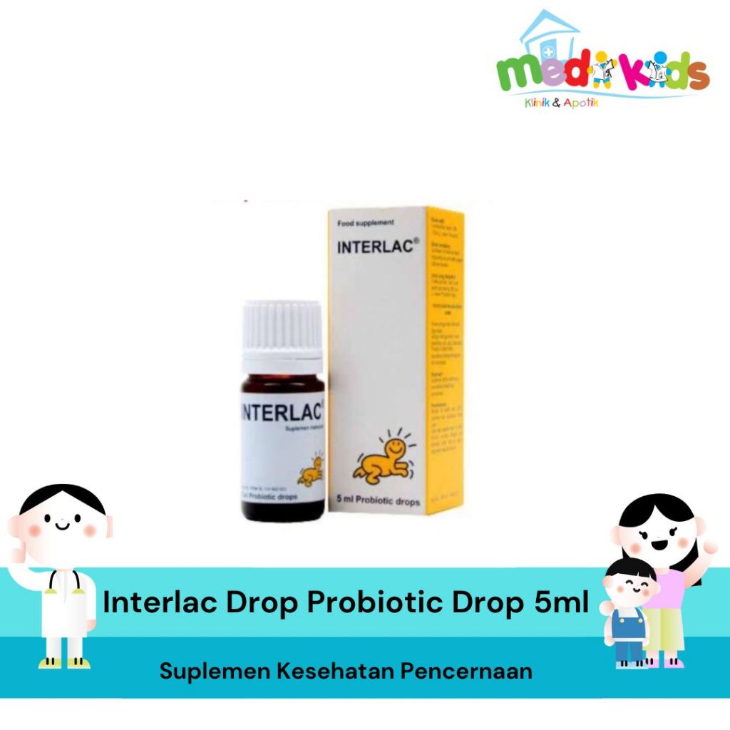 Jual Interlac Probiotic Oral Drop Probiotik Drops 5ml (FREE ICE PACK ...