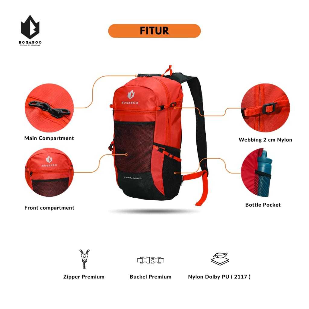 Jual Tas daypack bogaboo delano 22 L - tas sekolah - tas summit - daypack summit - tas gunung ...