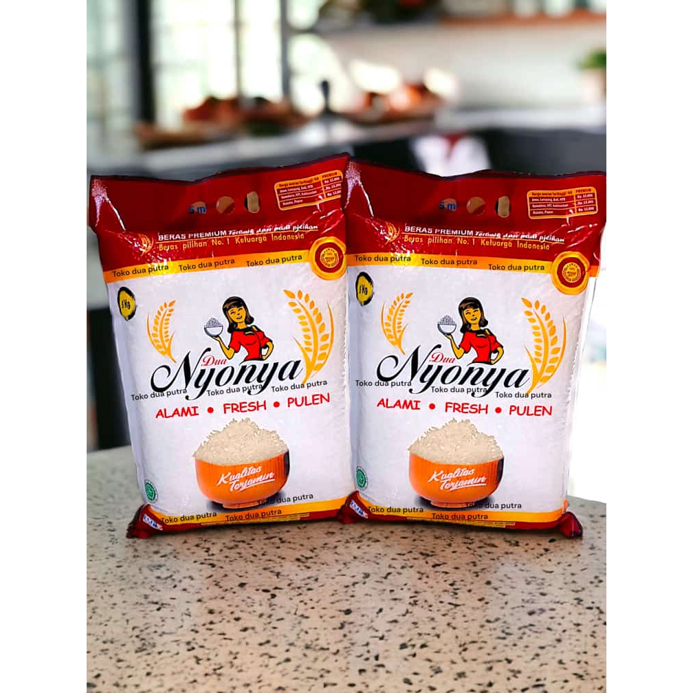 Jual Beras Dua nyonya 5 kg X 2 bungkus ( beras putih ) 100% HALAL ...