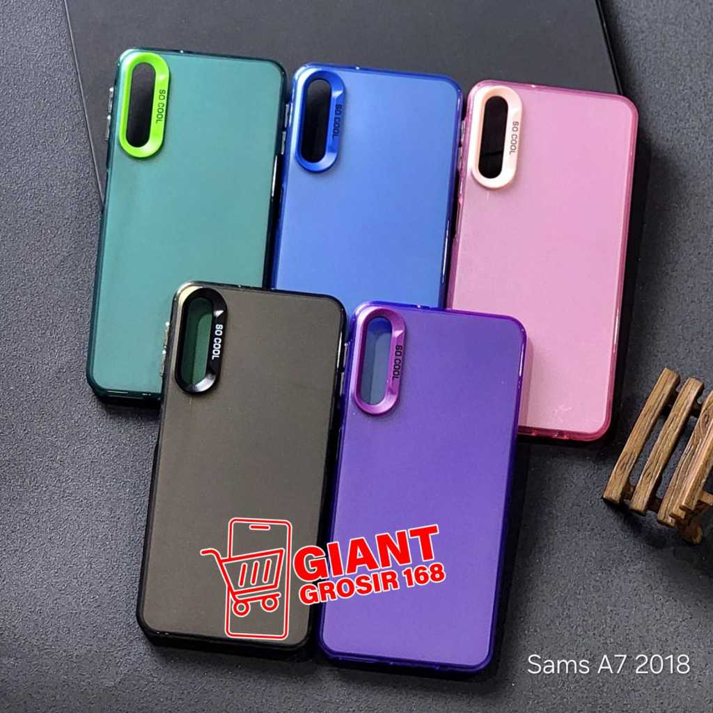 Jual Samsung A7 2018 Silikon Case Imd Polycarbon Hard PC Case Hologram ...