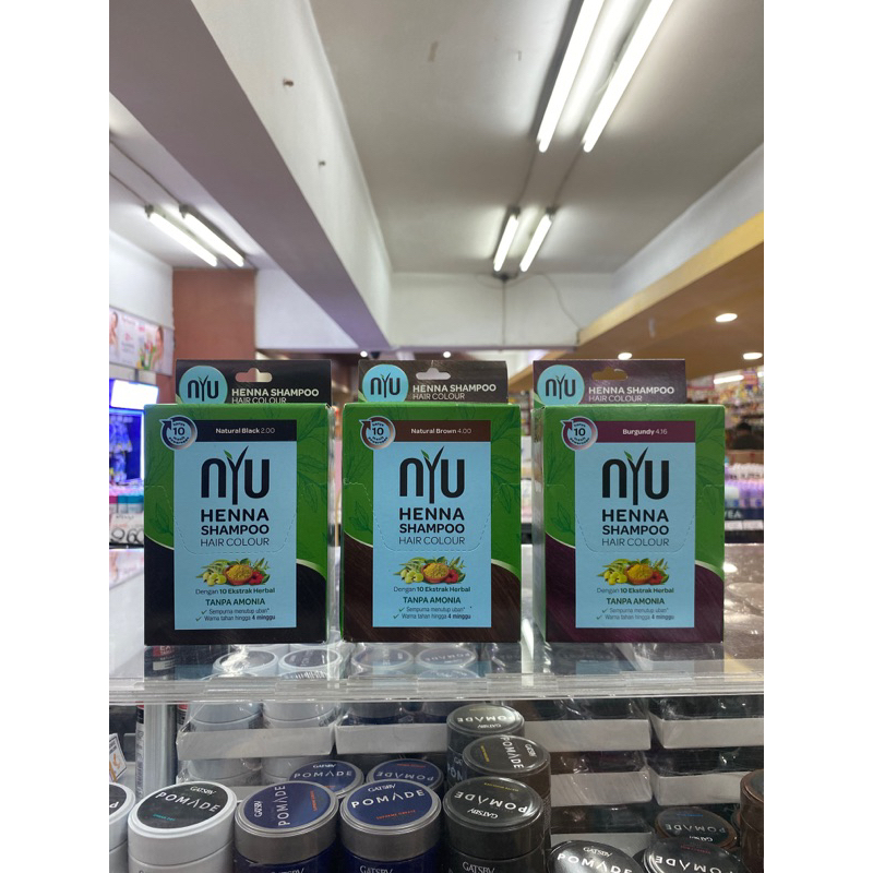 Jual Nyu Henna shampoo hair color isi 4sachet | Shopee Indonesia
