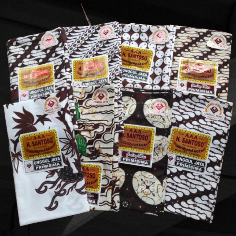 Jual KAIN BATIK MOTIF H. SANTOSO AAA UNGGUL JAYA JARIK BATIK GADING MAS PANJANG DAN HALUS BANYAK ...