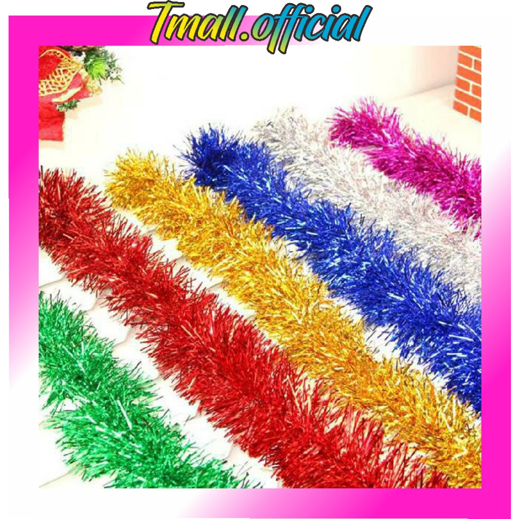 Jual TMALL Slinger Rumbai Garland Tensil Tinsel Metalik Hiasan Natal ...