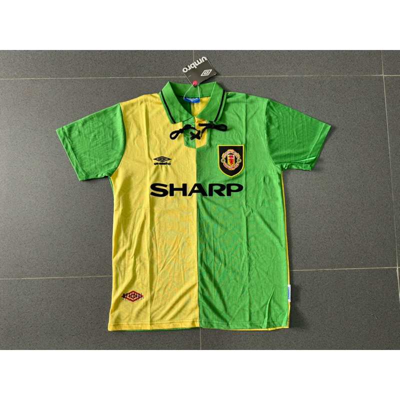 Jual RETRO | JERSEY RETRO MU AWAY KUNING HIJAU 1992/1993 GRADE ORI ...