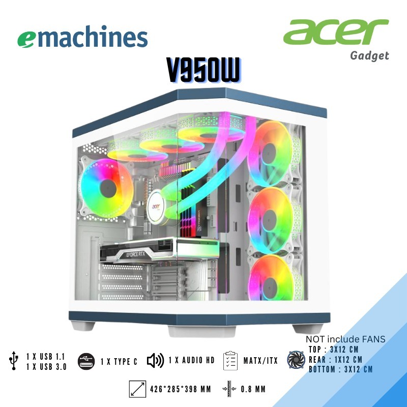 Jual Casing Gaming / PC Case ATX eMachines V950 White - Putih | Shopee ...
