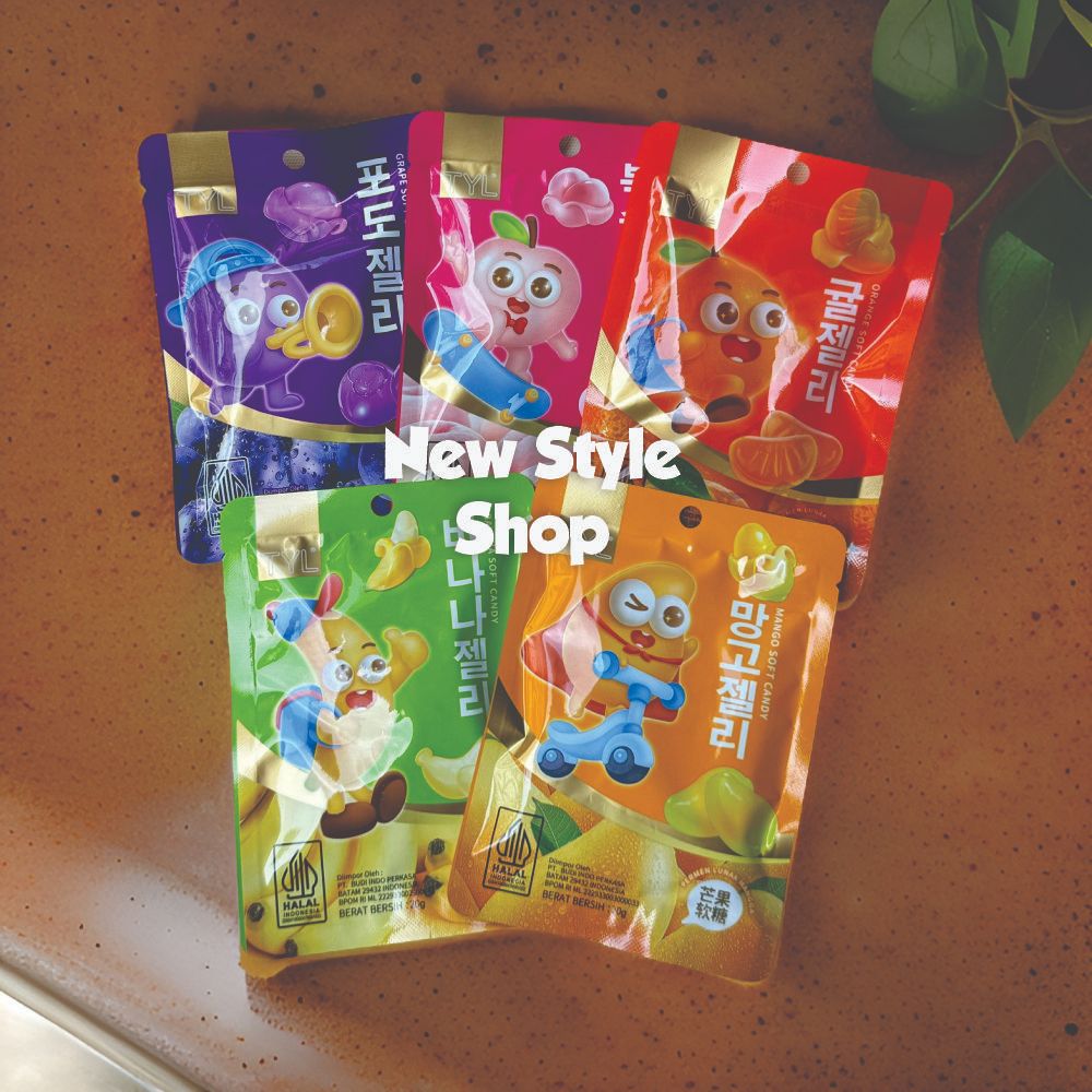 Jual [ HALAL ] Permen Jelly Kupas Buah TYL Mini / Permen Lunak Buah ...