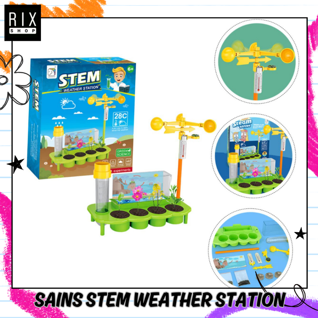 Jual RIX Mainan Sains STEM Weather Station Plant Ecological Kit ...