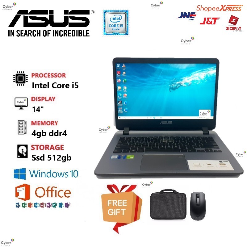 Jual LAPTOP ASUS VIVOBOOK A407UF CORE I5-8250U RAM 8GB SSD 512GB | Shopee Indonesia