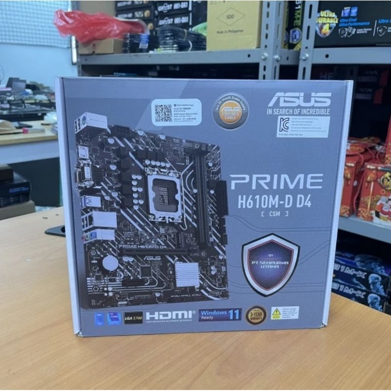Jual MOTHERBOARD ASUS H610M-D LGA 1700 RESMI | Shopee Indonesia