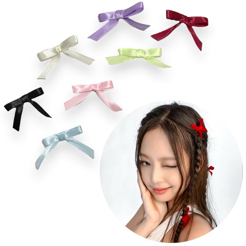Jual Set (2 buah) Jepit Pita Basic Ala Jennie Polos Mini Simple ...