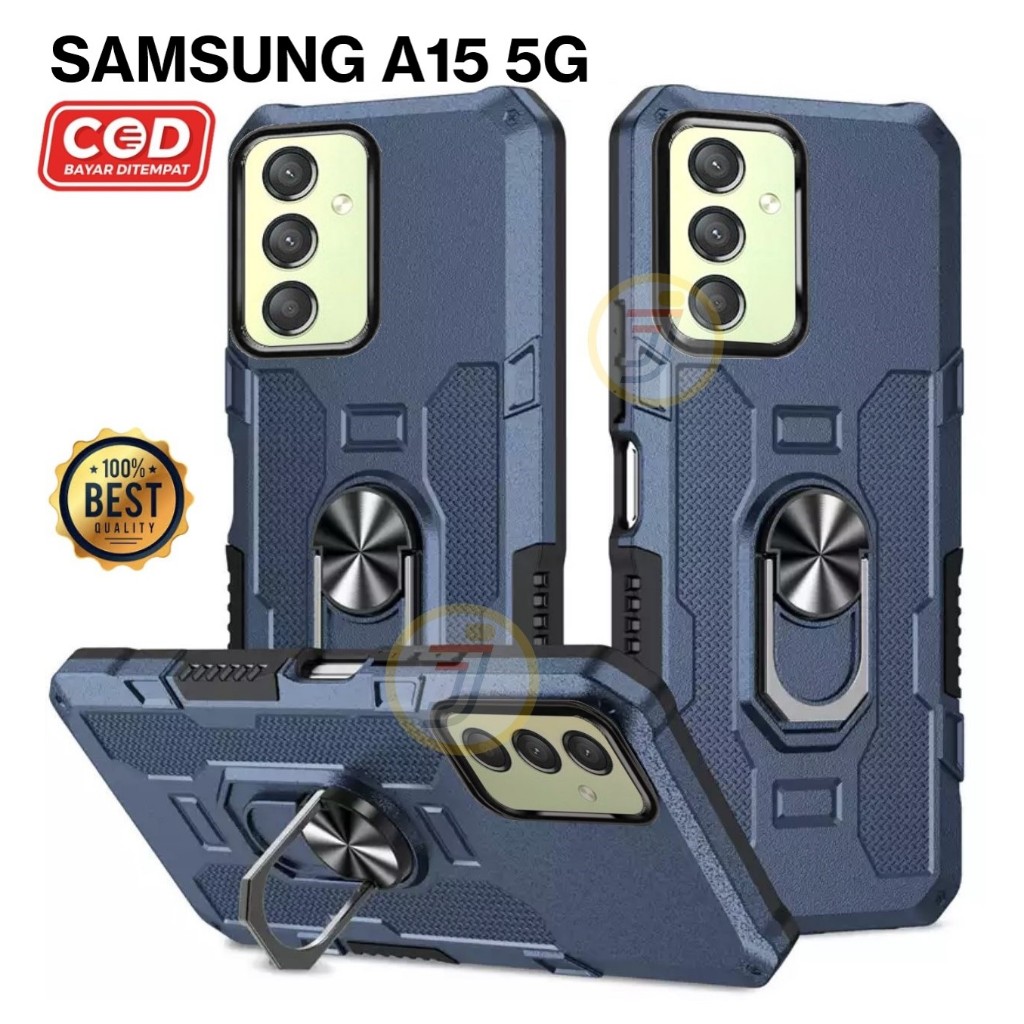 Jual Casing Hard Case Untuk Samsung Galaxy A15 5G Ring Armor Robot Case Kickstand Hybrid/Ring ...