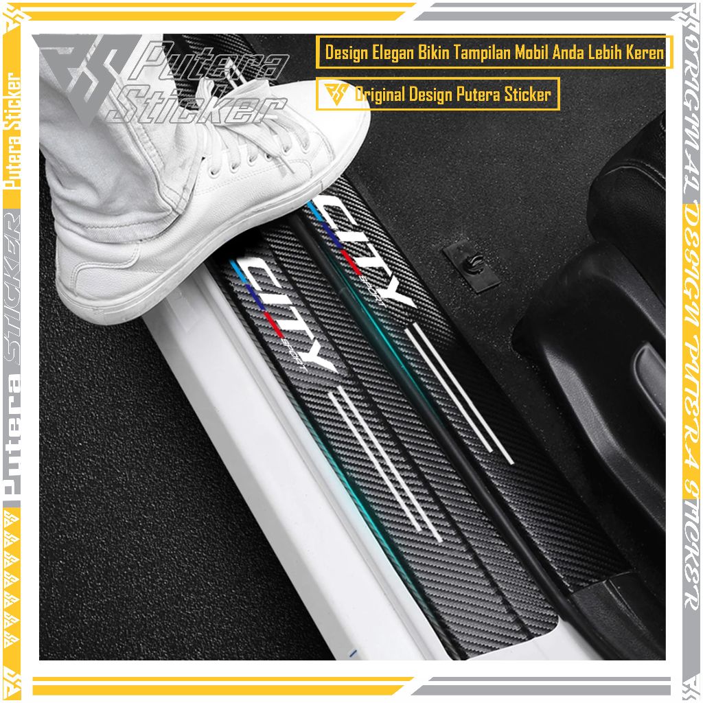Jual stiker carbon 3D stiker honda CITY Stiker Pelindung Anti Baret ...