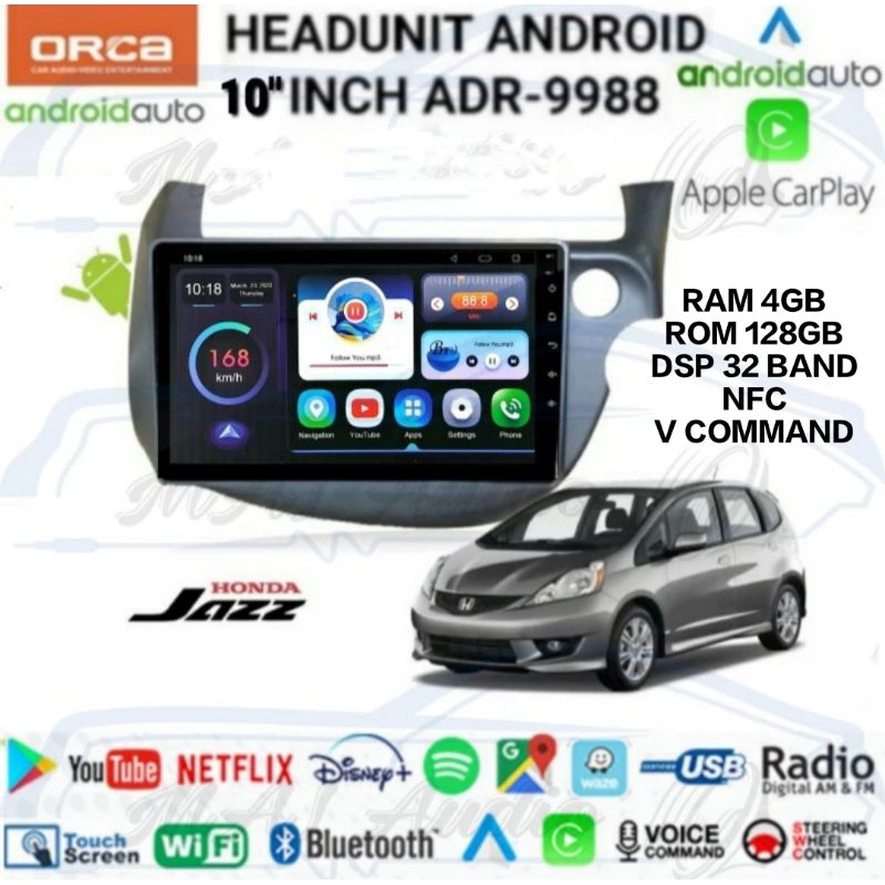 Jual HEAD UNIT TAPE TV MOBIL ANDROID ORCA OEM HONDA JAZZ GE8 2008-2013 ...