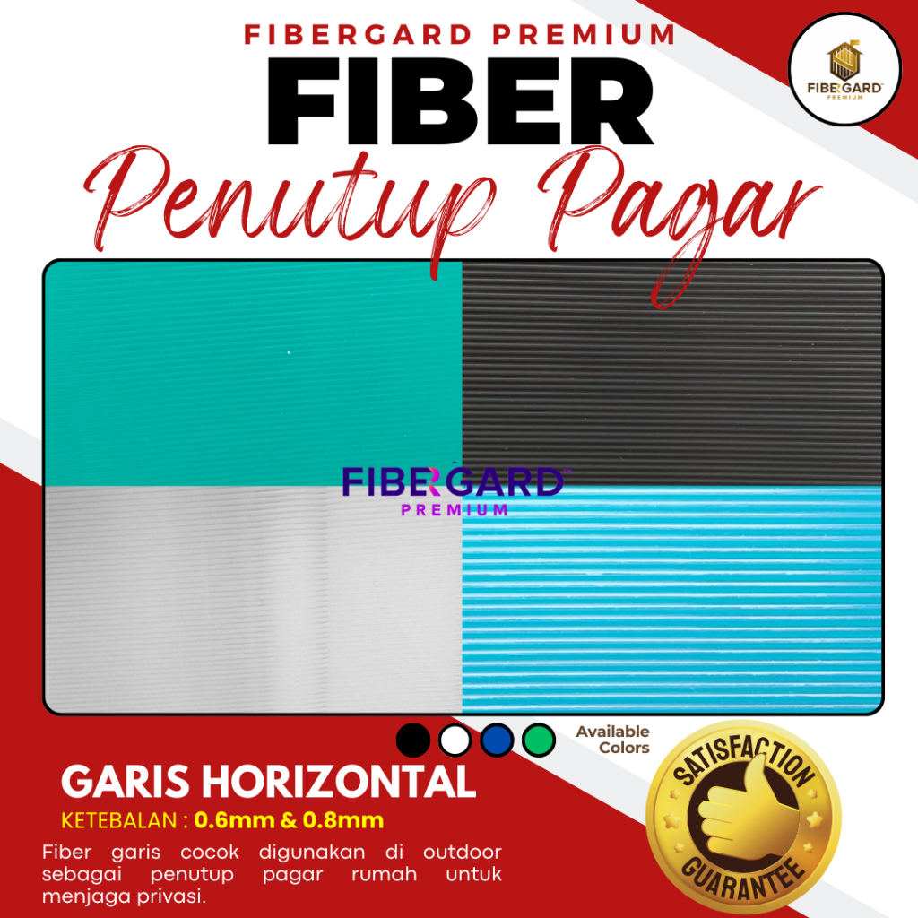 Jual [Per ½m] Fiber Penutup Pagar GARIS Per 50cm | Shopee Indonesia