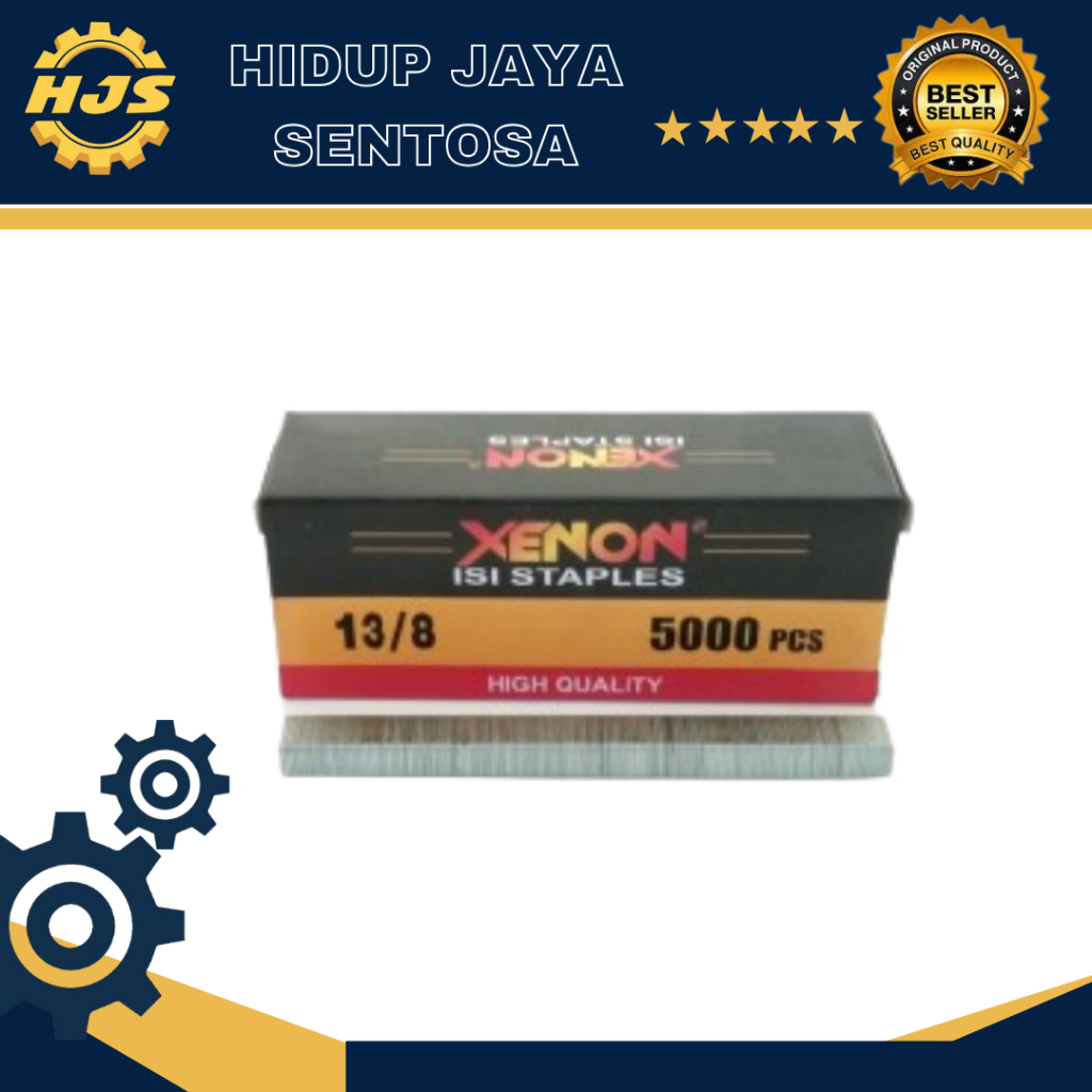 Jual XENON 13/8- ISI STAPLES/ REFILL STAPLE GUN NAILER PAKU (5000PCS ...
