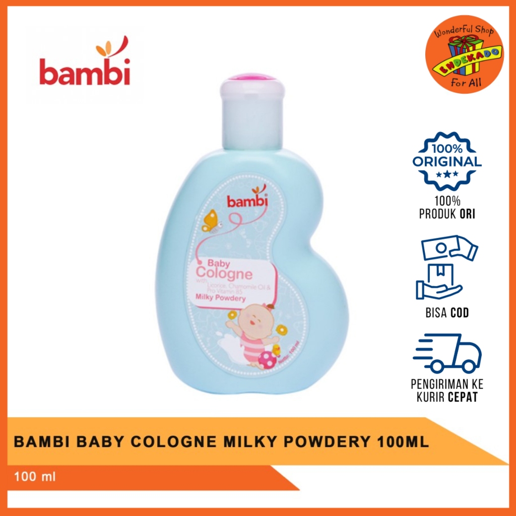 Jual BAMBI BABY Cologne Milky Powdery 100ml - Parfum Bayi | Shopee ...