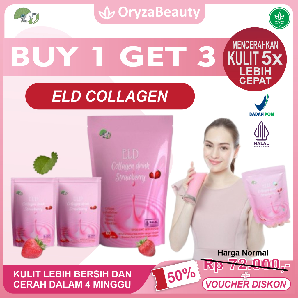 Jual BUY 1 GET 3 ‼️ELD COLLAGEN 60 gr || LGLUTHATIONE || MEMUTIHKAN ...