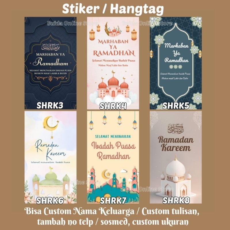 Jual Stiker / Kartu Ucapan / hangtag Label Marhaban Ya Ramadhan Selamat ...