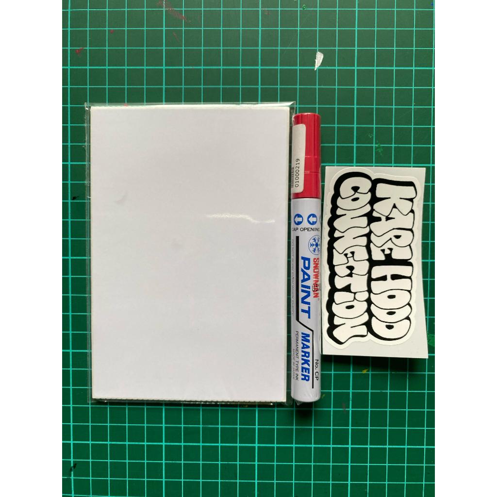 Jual Paint Marker Snowman Red/Merah dan Sticker Blank, Sticker Untuk ...