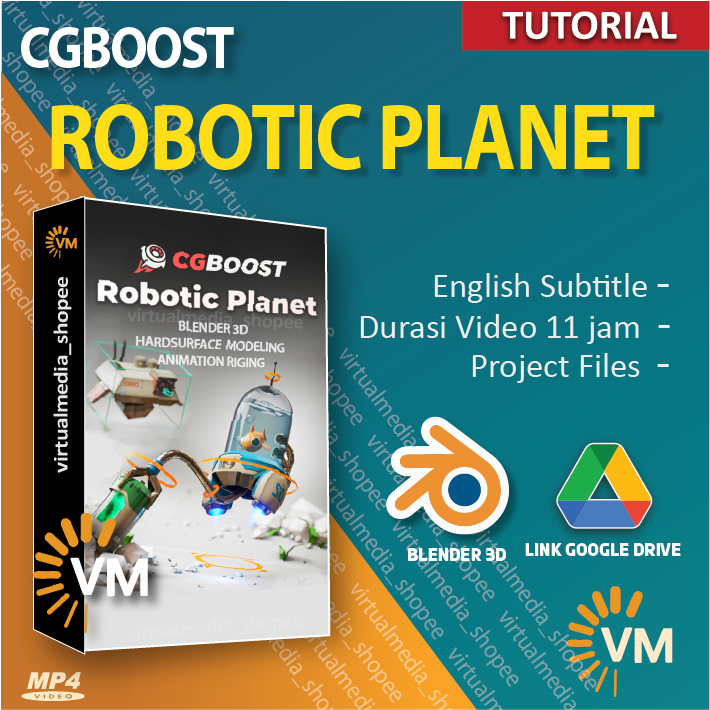 Jual TUTORIAL CGBOOST ROBOTIC PLANET BLENDER 3D HARDSURFACE MODELING ANIMATION RIGING COURSE ...