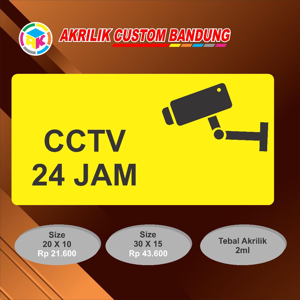 Jual AKRILIK CCTV 24 JAM TIPE 4 ACRYLIC CCTV 24 JAM SIGN CUSTOM ... Jual AKRILIK CCTV 24 JAM TIPE 4 ACRYLIC CCTV 24 JAM SIGN CUSTOM ...