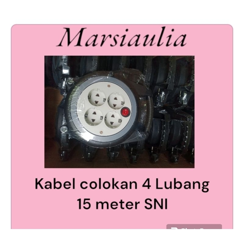 Jual Kabel Roll colokan 4 Lubang 15 meter SNI ada on off | Shopee Indonesia