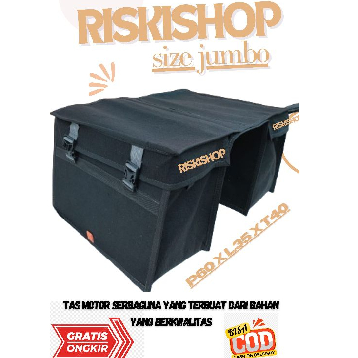 Jual Tas Obrok Motor Jumbo Tebal Dan Tahan Air | Shopee Indonesia