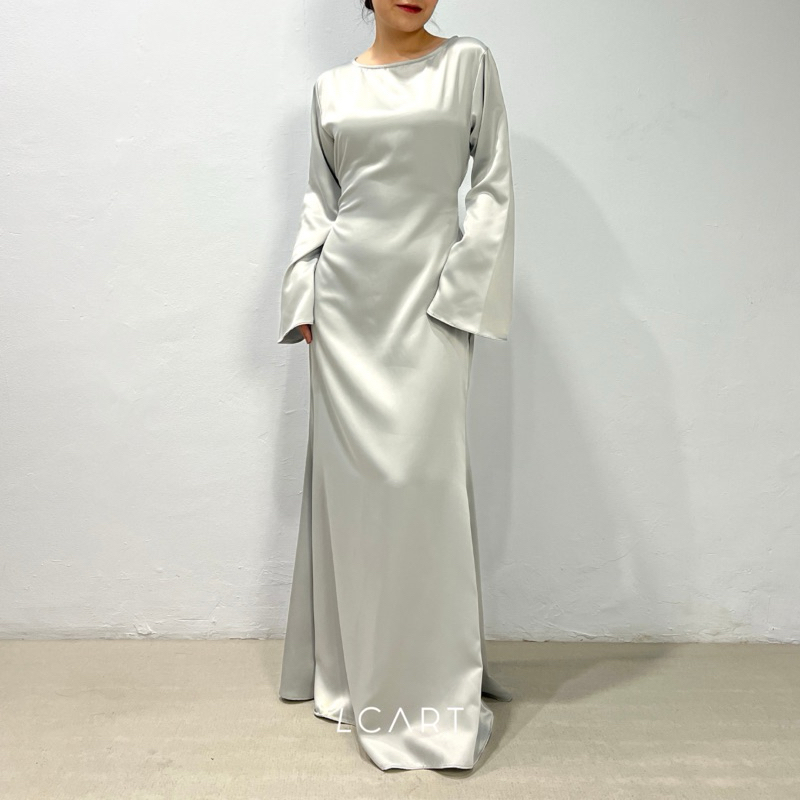 Jual LCART - Rora Long Sleeve Dress | Dress Satin Wanita | Shopee Indonesia
